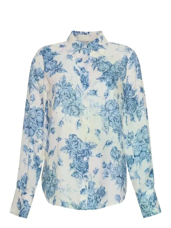 Cara Cara Floral-print Button-down Shirt - Neutrals