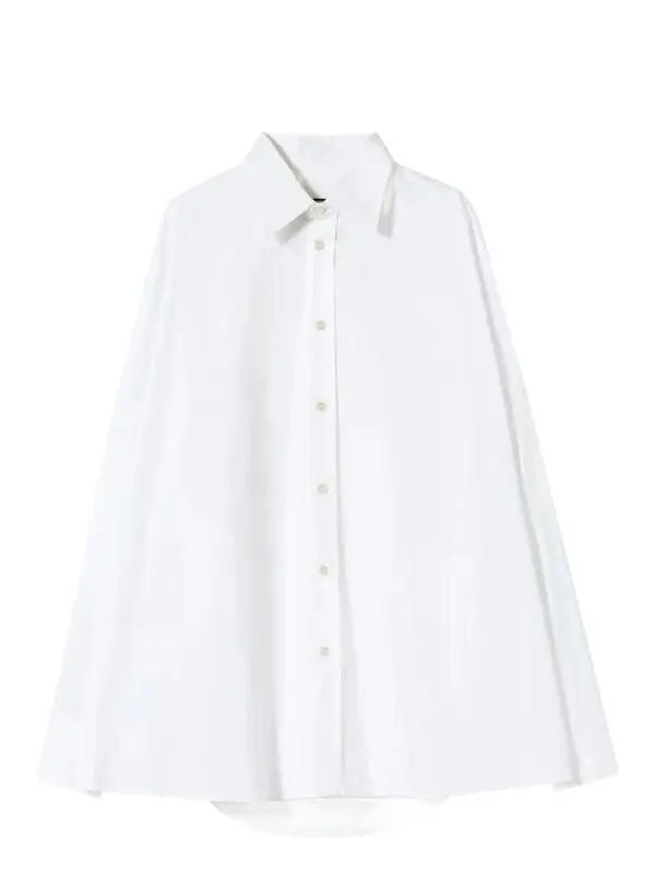 Plan C Draped-back Shirt - White