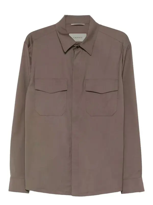 Canali Pocket Shirt - Brown