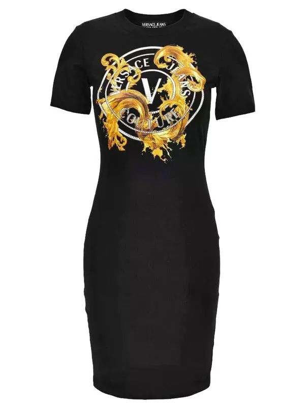 Versace V-emblem Dress - Black