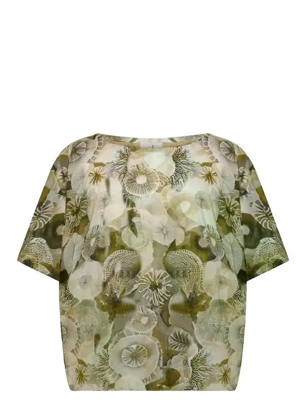DEHA Floral-print Top - Green
