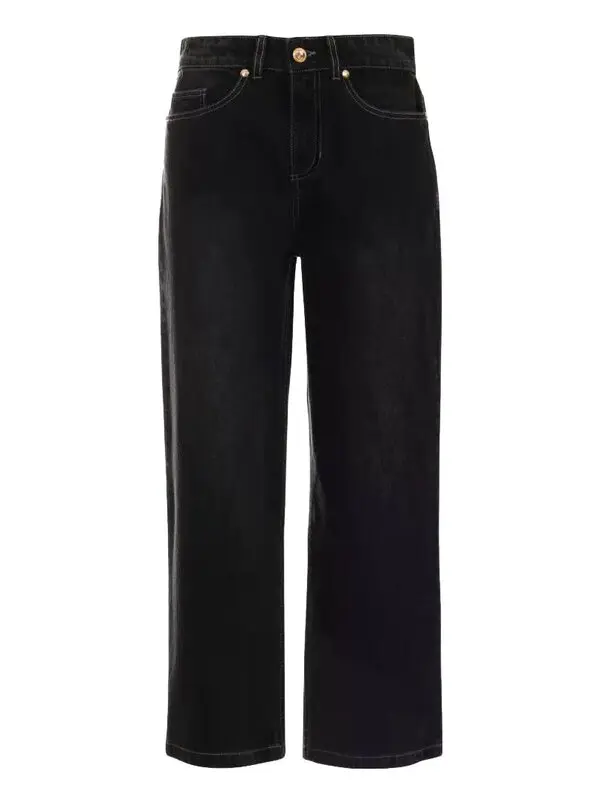 Just Cavalli Cropped Denim Jeans - Black