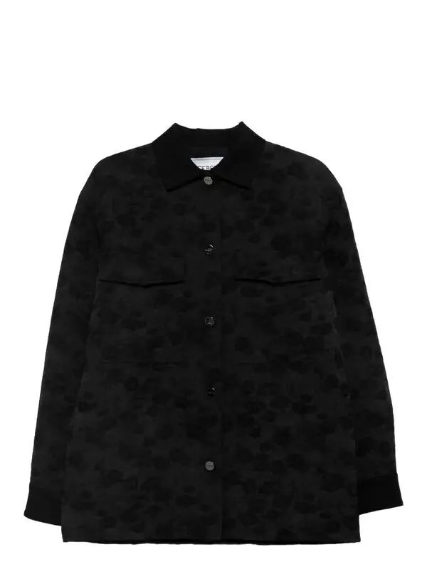 Iceberg Floral Pocket Jacket - Black