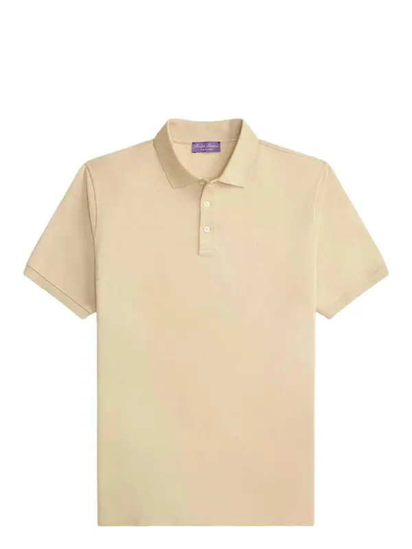 Ralph Lauren Purple Label Logo-embroidered Polo Shirt - Neutrals