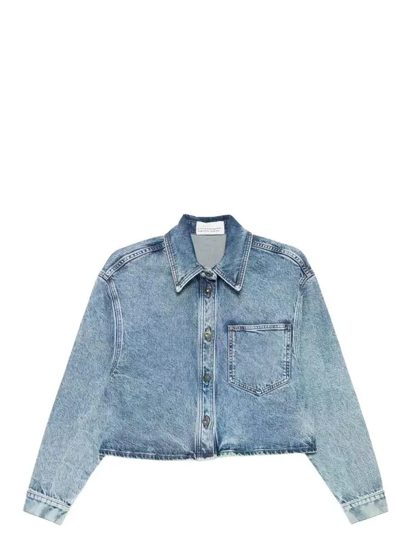Liviana Conti Button-front Denim Jacket - Blue
