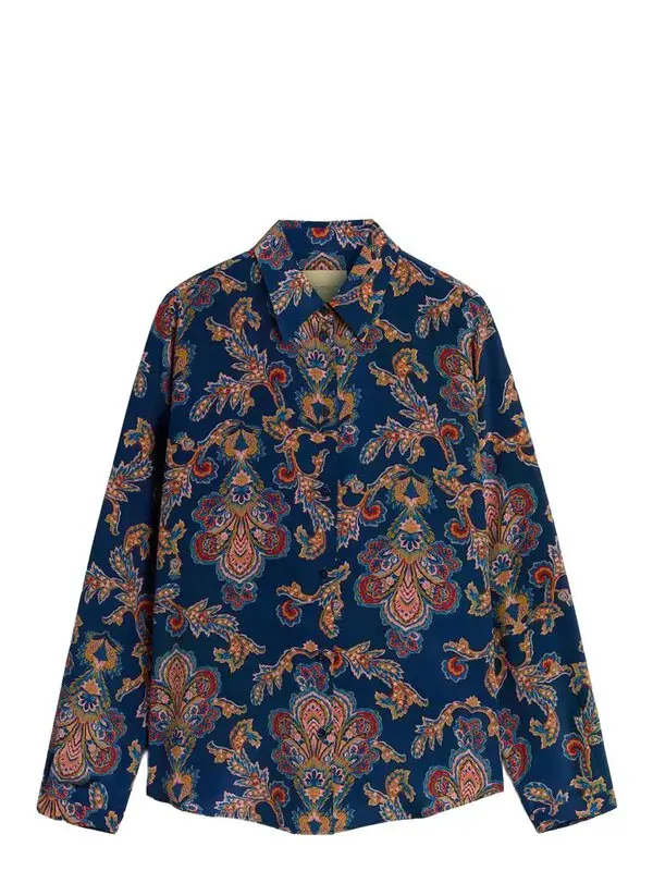 Momoni Meudon Printed Shirt - Blue