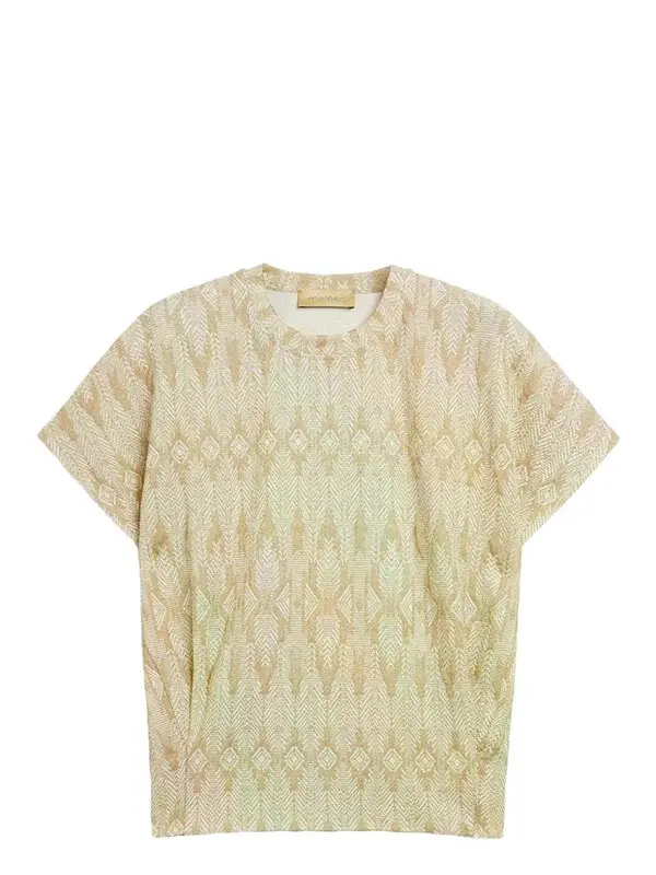 Momoni Pawa Embossed Jacquard T-shirt - Neutrals