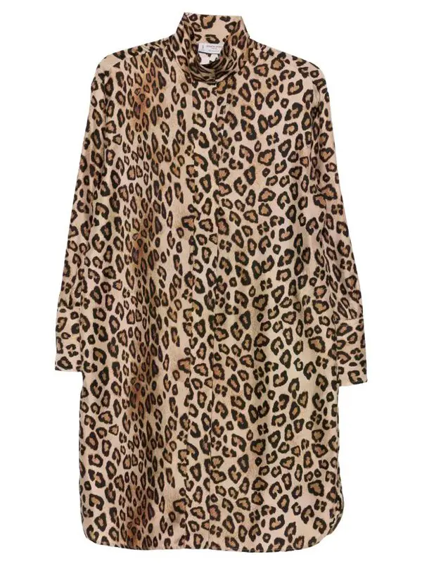 Alberto Biani Animal-print Shirt Dress - Neutrals
