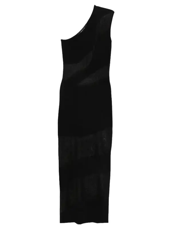 Federica Tosi Paneled One-shoulder Midi Dress - Black