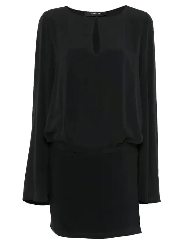 Federica Tosi Keyhole Mini Dress - Black
