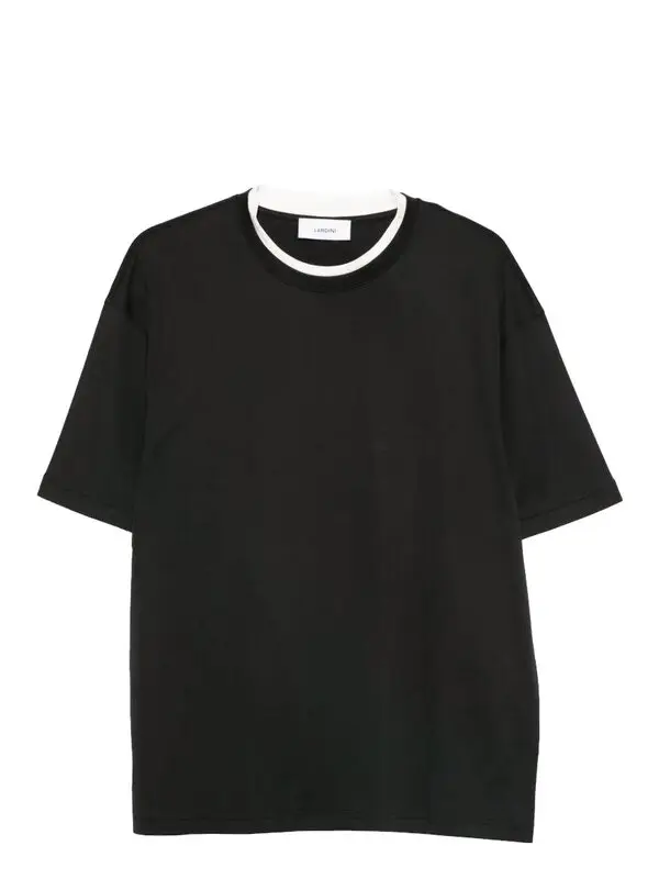 LARDINI Crew-neck T-shirt - Black