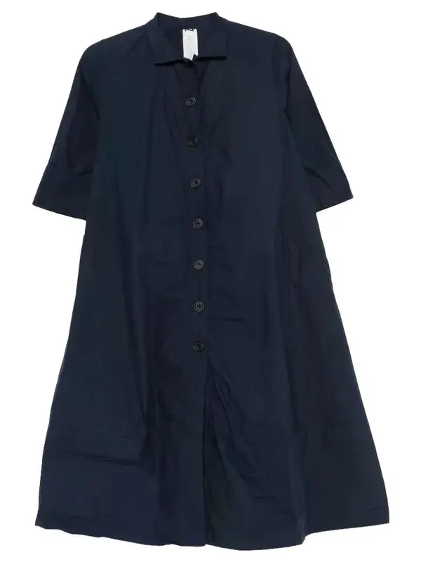 RICORRROBE Buttoned Midi Shirt Dress - Blue