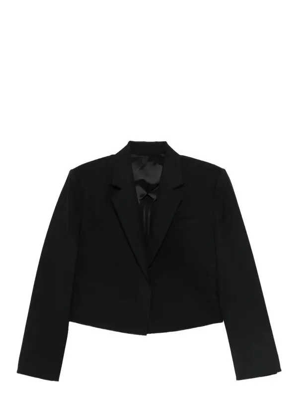 JUUN.J Cropped Blazer - Black