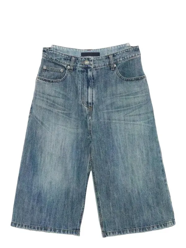 JUUN.J Panelled Denim Shorts - Blue