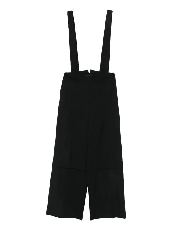 JUUN.J Palazzo Pants With Suspenders - Black