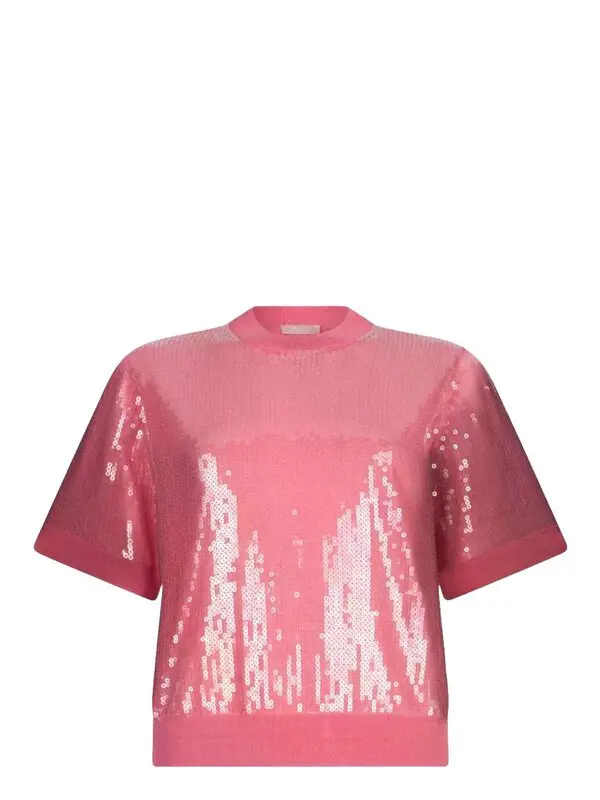 Liu Jo Sequin Short-sleeve T-shirt - Pink