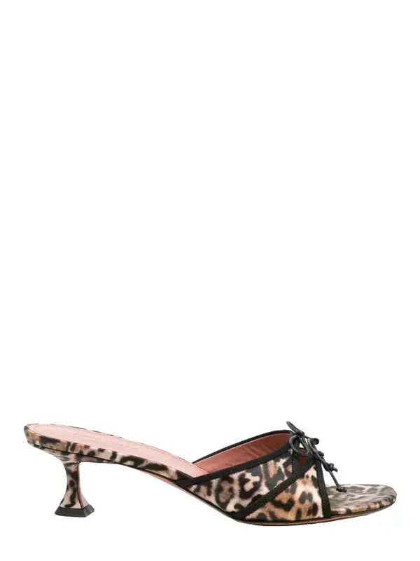 Amina Muaddi Eleonora Leopard-print Mules - Neutrals