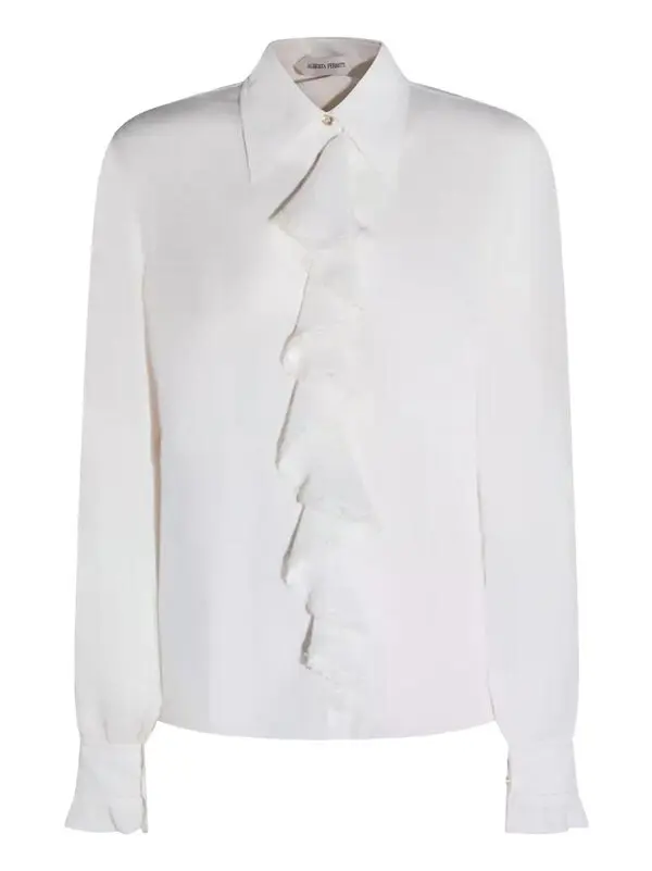 Alberta Ferretti Ruffled Shirt - Neutrals