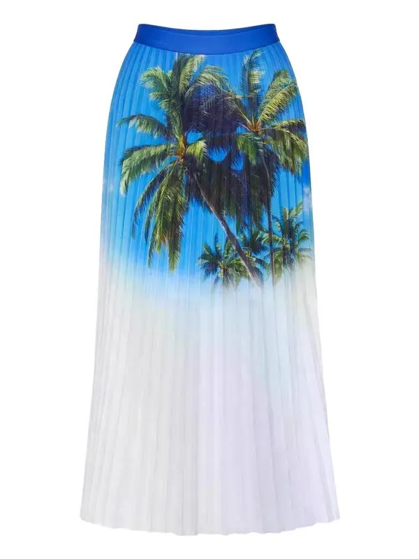 MAISON MARGIELA Pleated Palm Skirt - White