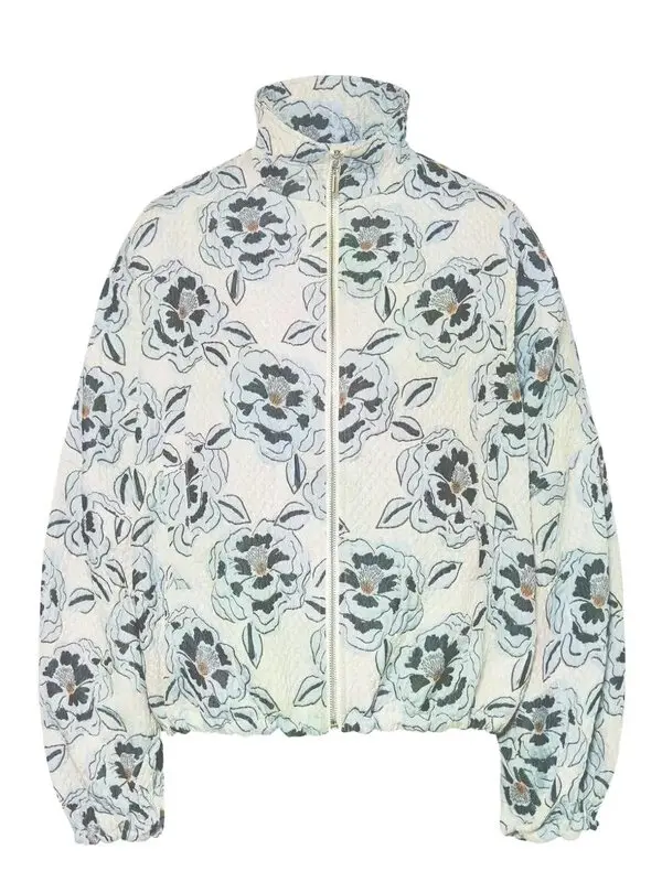 SEM PER LEI Floral-jacquard Bomber Jacket - White