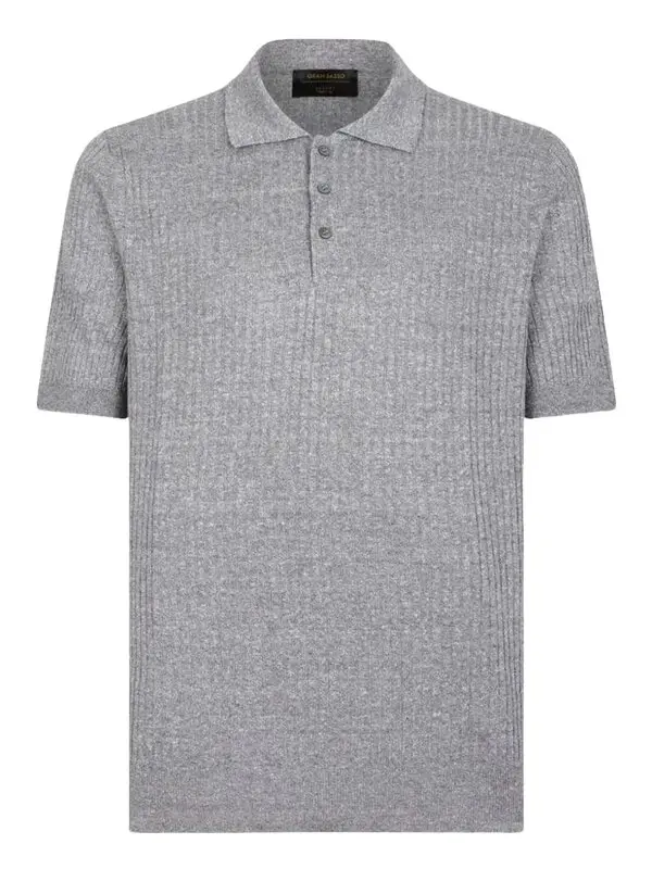 GRAN SASSO Short-sleeve Polo Shirt - Grey