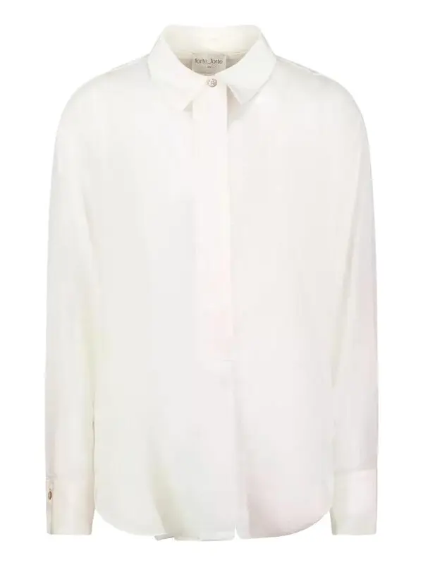 FORTE_FORTE Button-fastening Shirt - White