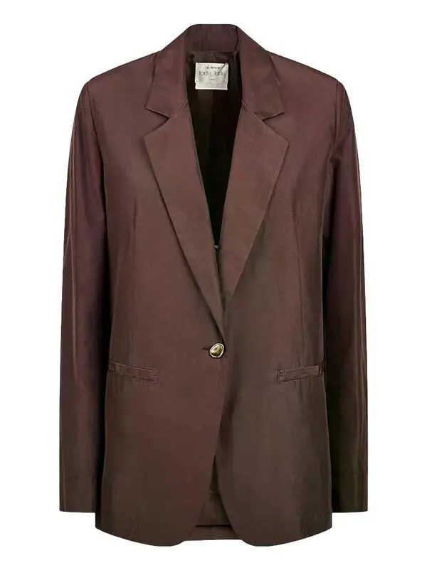 FORTE_FORTE Butto-fastening Blazer - Brown