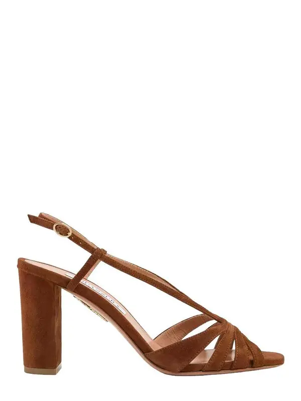 AQUAZZURA Aimée Strappy Sandals - Brown