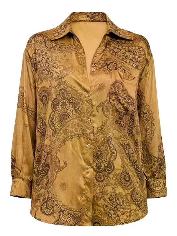 LUMIRA Paisley Print Shirt - Gold