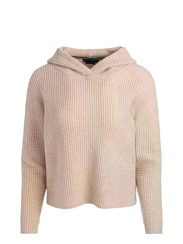 Alice + Olivia Emmanuelle Waffle-knit Hoodie - Neutrals