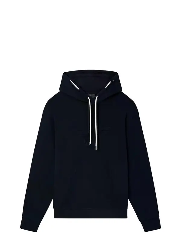 Emporio Armani Double-drawstring Hoodie - Blue