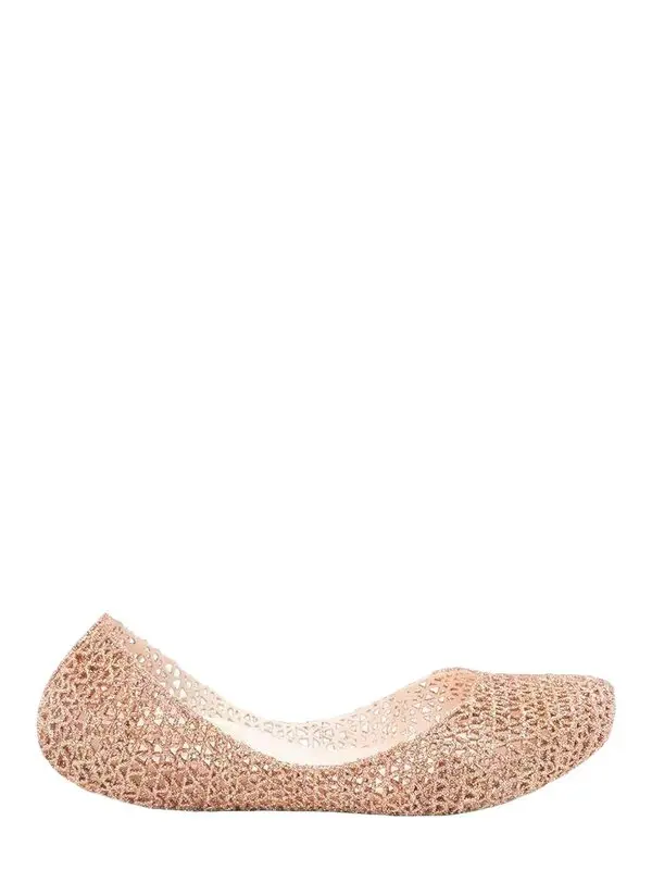 Melissa Glitter-effect Ballet Flats - Pink