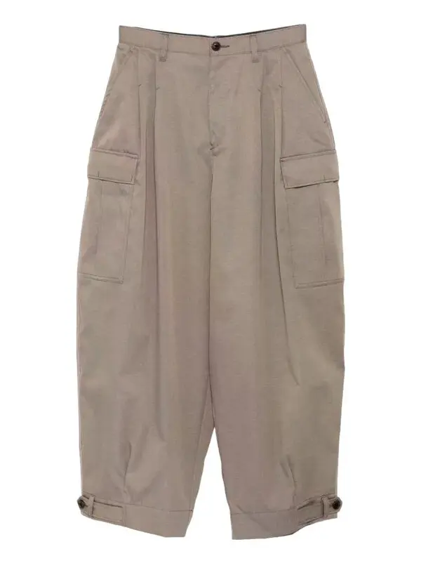 Kolor Pleated Cargo Trousers - Neutrals