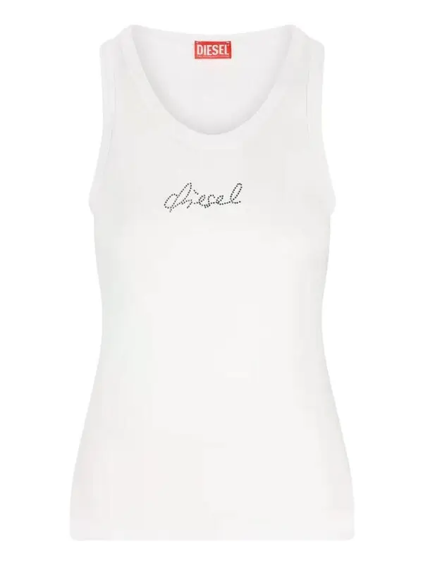 DIESEL Crystal-embellished Tank Top - White
