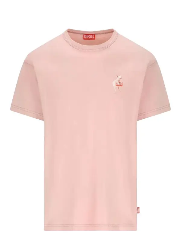DIESEL Graphic Crew-neck T-shirt - Pink