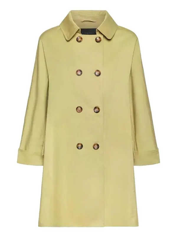 ELENA MIRO` Gabardine Trench Coat - Green