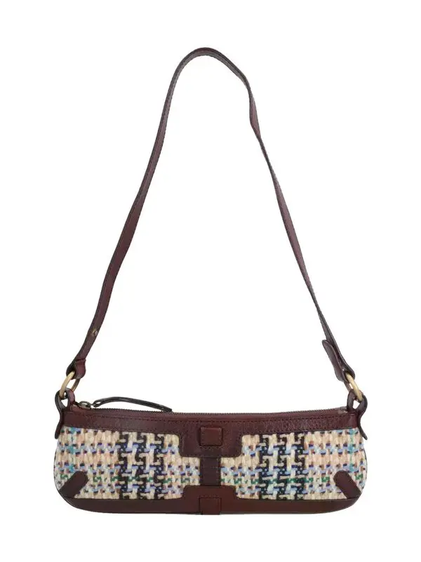 Burberry Tweed Patterned Shoulder Bag - Neutrals