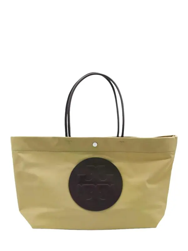 Tory Burch Ella Twist Reversible Logo Appliqué Tote Bag - Neutrals
