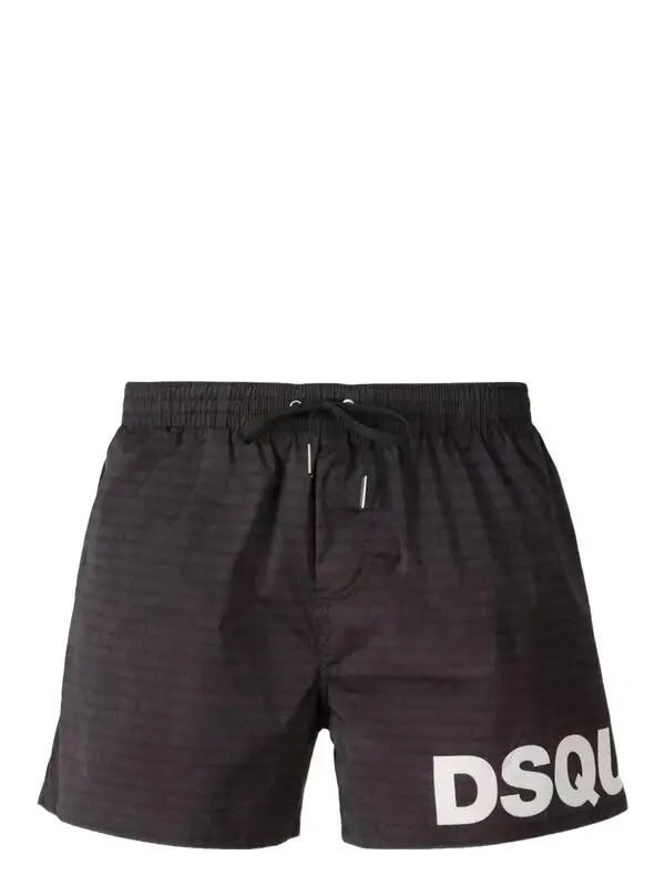 Dsquared2 Monogram Logo Swim Short - Black