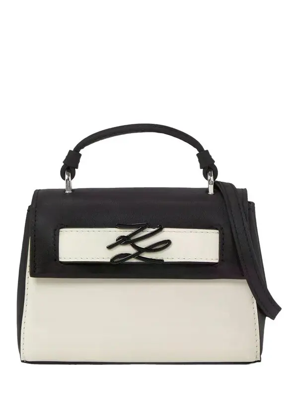 Karl Lagerfeld K/autograph Leather Tote Bag - White