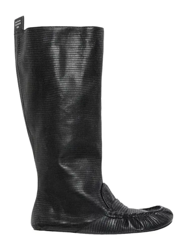 Acne Studios Slouch Moccasin Detail Knee-high Boots - Black
