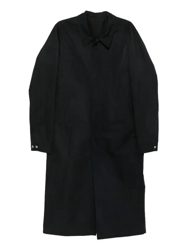 Rick Owens Brad Buttoned Trench Coat - Black