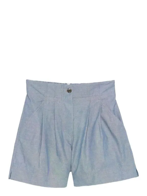 Moncler High-waist Chino Shorts - Blue