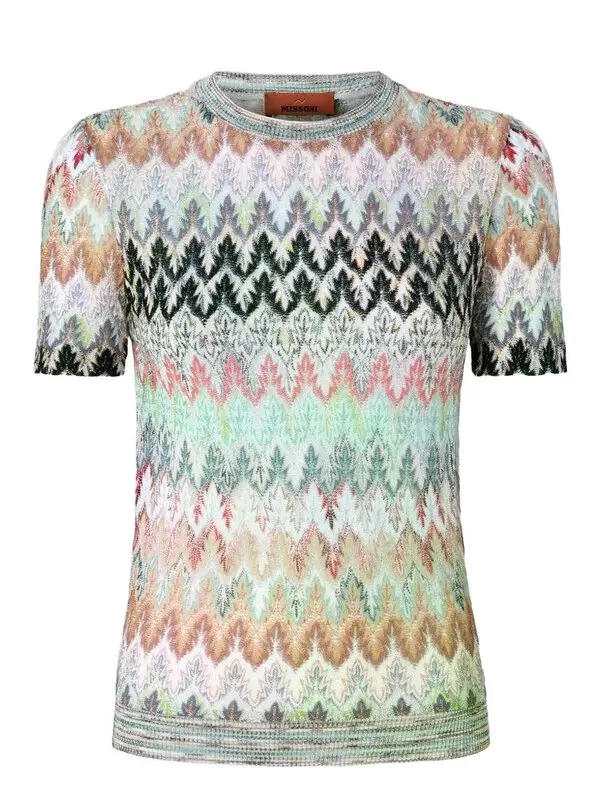 Missoni Zig-zag Short-sleeve Knitwear - Neutrals