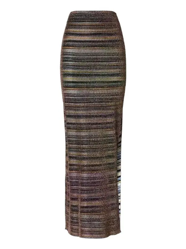Missoni Striped Maxi Skirt - Brown