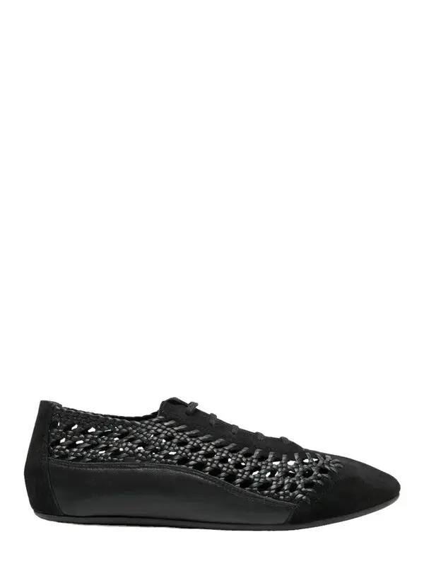 Hereu Woven Lace-up Sneakers - Black