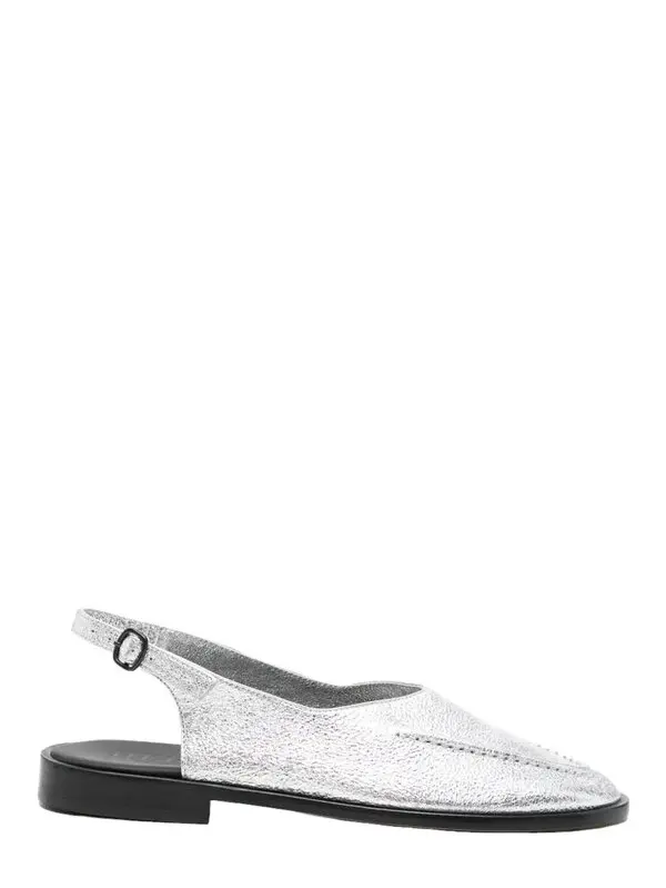 Hereu Slingback Flat Pumps - Silver