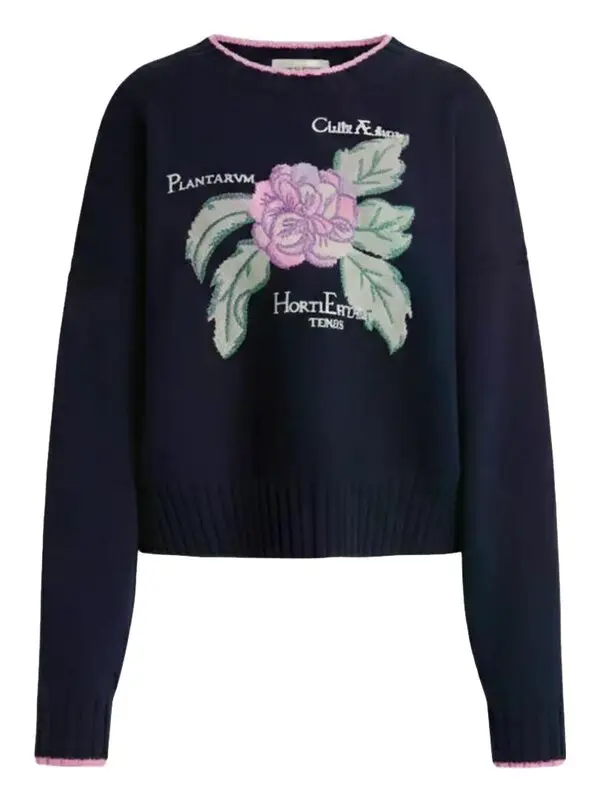 Alberta Ferretti Floral Knitwear - Blue