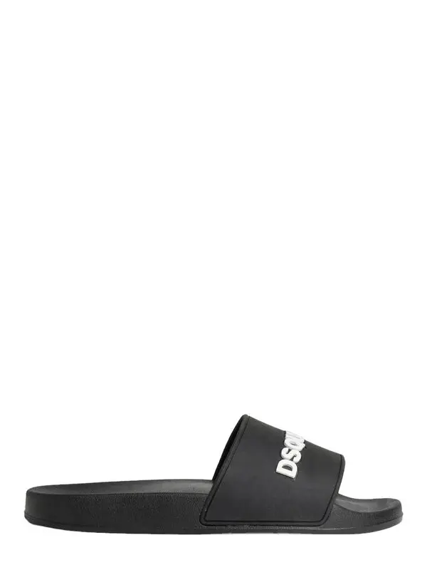 Dsquared2 Logo-embossed Slip-on Slides - Black