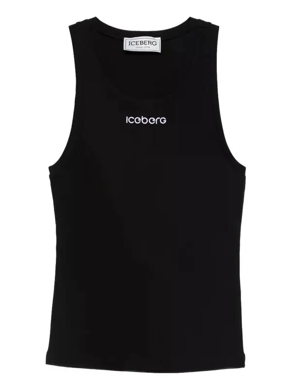 Iceberg Logo Tank Top - Black